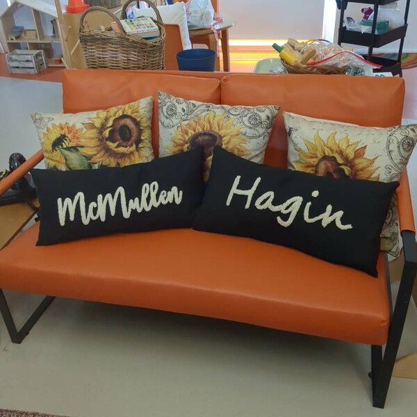 Custom Embroidered Pillow Personalized Gift, Home Decor, Anniversary ...