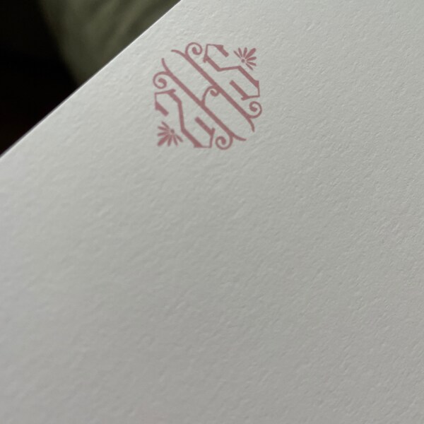 Personalized Stationary, Monogram Stationary Monogrammed Note Card ...