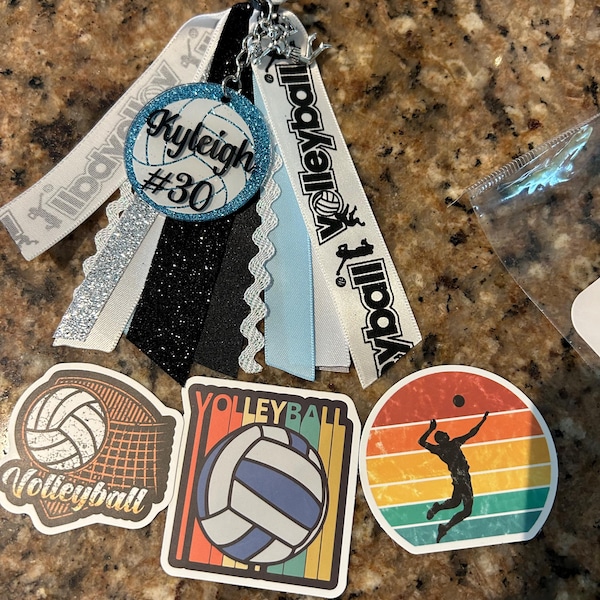 Custom Volleyball Bag Tag With or Without Ribbon. - Etsy