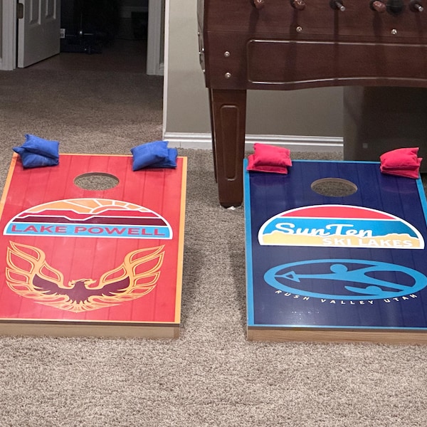 Custom Cornhole Board Wraps: Your Design - Etsy