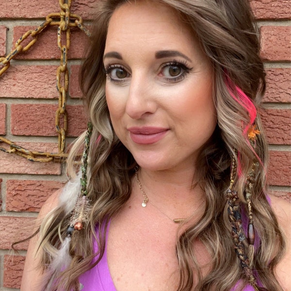 Forest Fae Braids, Clip in Dreads, Fishtail Braids, Synthetic Dreads ...