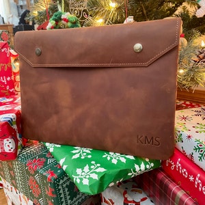 Leather Document Holder, Leather Paper Portfolio, A4 Document Organizer ...