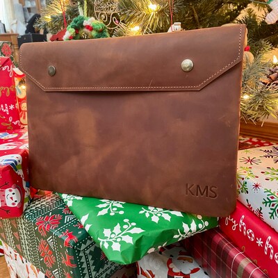 Leather Document Holder, Leather Paper Portfolio, A4 Document Organizer ...