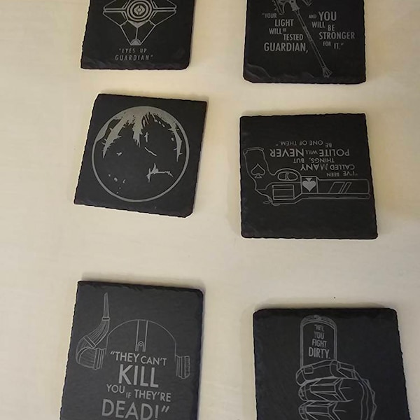 Destiny Slate Coasters - Etsy