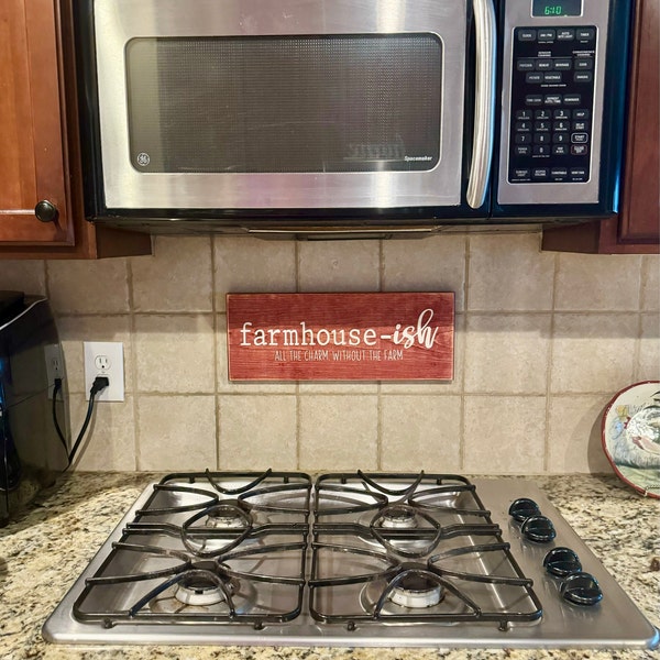 Farmhouse-ish All the Charm Wood Sign, Farmhouse Decor, Wood Framed ...