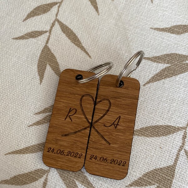Personalised Keyring, Housewarming Gift, Wooden Keychain, Hotel ...