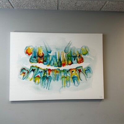 Blue Spine Print Series of 3 Anatomy Art Set 3 Watercolor - Etsy