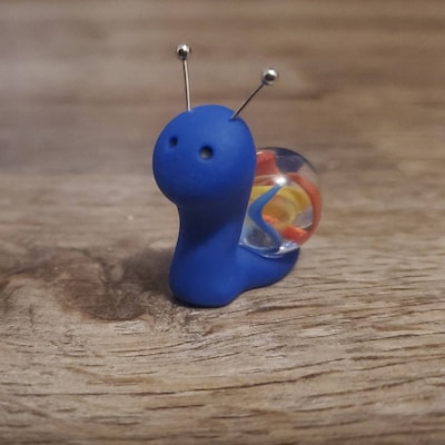 Polymer Clay Marble Snail Figure for Fairy Gardens or Miniature Decor ...