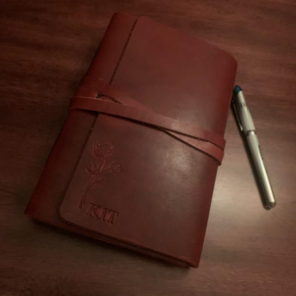 Personalized Leather Music Journal Musicians Stave Notebook / Song ...