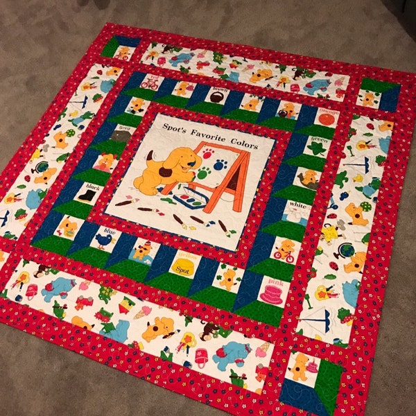 Spring Bunny Go Round Easter Quilt (24" X 24") Made to Order Baby ...