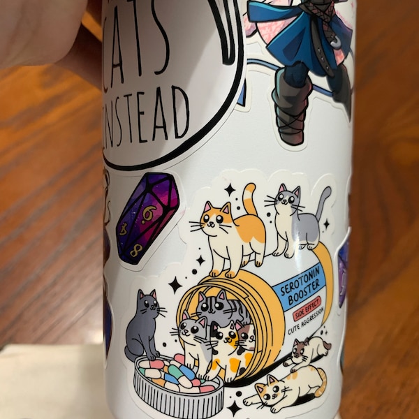 Antidepressant Cat Sticker, Funny Cat Sticker, Cat Mom Sticker, Cat ...