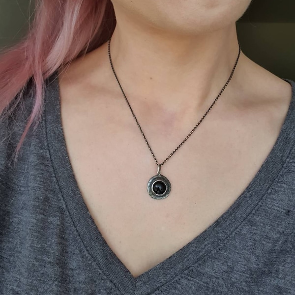 Raven Eye Necklace - Sterling Silver - Etsy