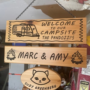 Outdoor Wood Sign Custom Camp Sign Personalized Camping Sign | Etsy