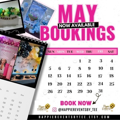 July Bookings Flyer, July Bookings Available, July Appointment Flyer ...