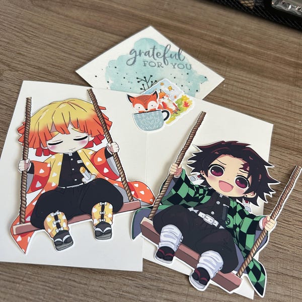 Demon Anime Hunter Slayer Hero Vinyl Matte Sticker Vivid Anime Stickers ...