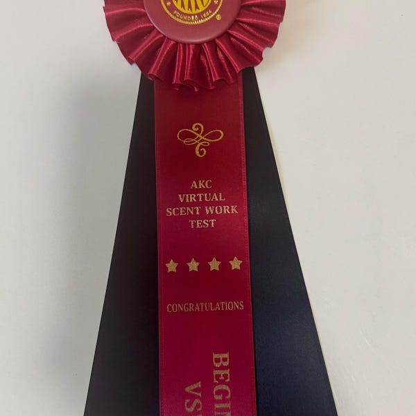 AKC Virtual Rally Title Ribbon Rosette - Novice, Intermediate, Advanced ...