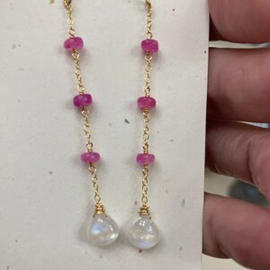 Lavender Moonstone and Amethyst Beaded Necklace - Etsy