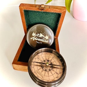 Christmas Gift, Carved Compass, Christmas Card, X-mas Card, Handcraft ...