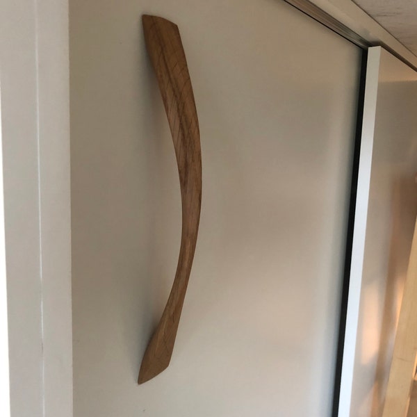 Twisted Oak Wood Drawer Handles, Minimalist Handle Modern Cabinet Pulls ...
