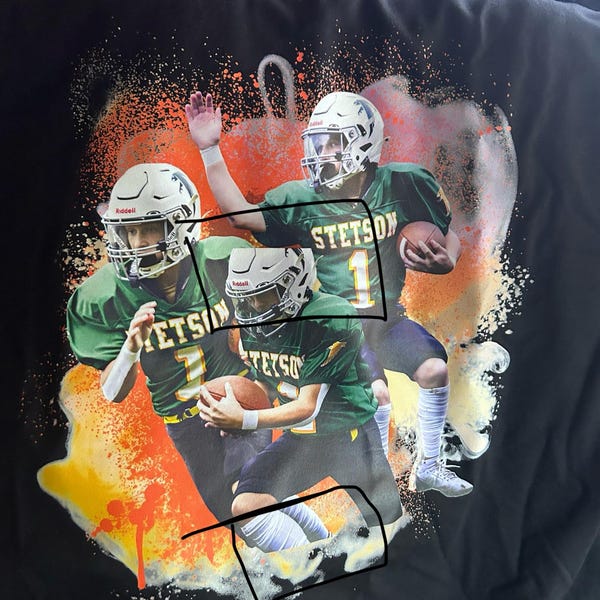 Personalized Photo Football Player Shirt: Custom Sports Tee - Etsy