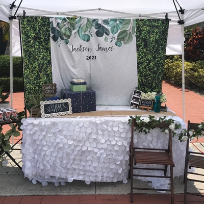 Greenery Baby Shower Backdrop Green Leaves Picture Photo - Etsy