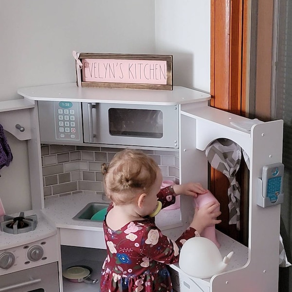 Personalized Kid's Kitchen Sign - Kids Home Decor - Play Kitchen ...