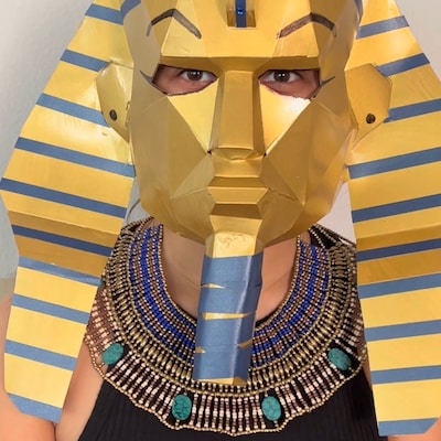 PHARAOH Mask Make Your Own Egyptian Mask With Card From PDF Download - Etsy