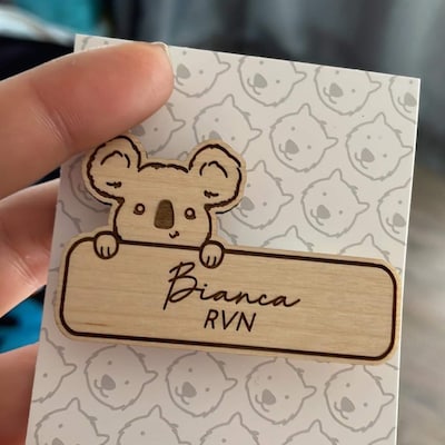 Name Badge / Name Tag Australian Animal Designs / Koala Name Badge ...