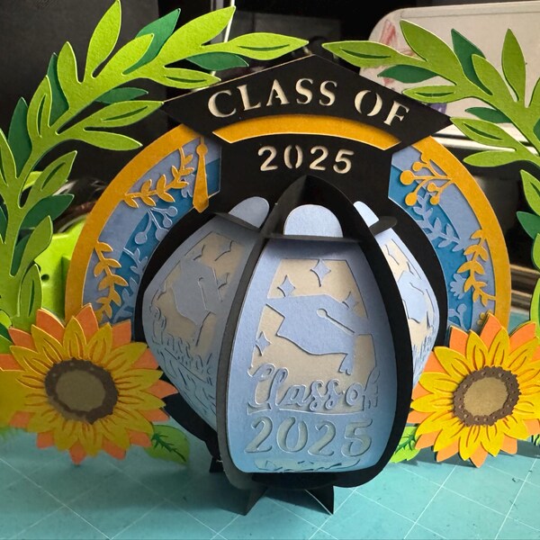 Nurse Life Lantern Paper Cut, Cute 3D Layered Floral Lantern With Bow ...