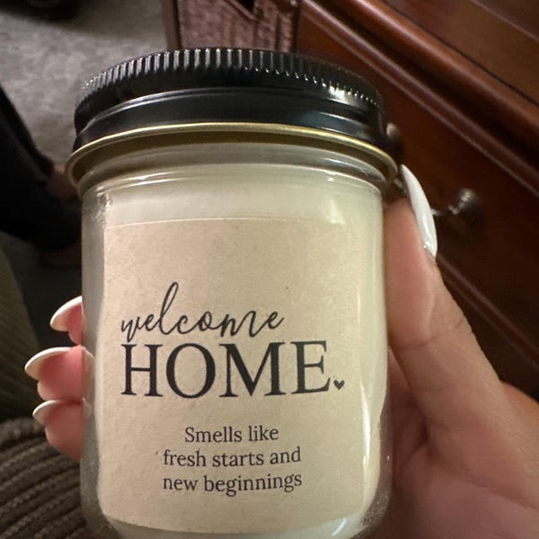 Welcome Home Candle / Smells Like Fresh Starts and New Beginnings / New ...
