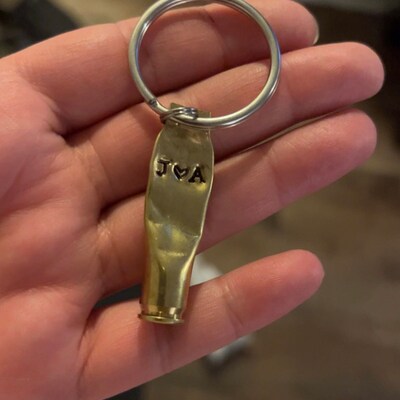 Bullet Keychain Hand Stamped Personalized Bullet Keychain - Etsy