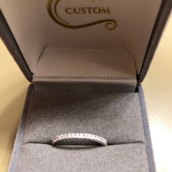 Fishtail Diamond Wedding Band, Solid Gold 3/4 Eternity Ring, Fish Tail ...