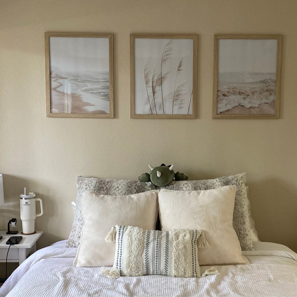 Neutral Beach Print Set, Coastal Wall Art, Boho Bedroom Decor ...
