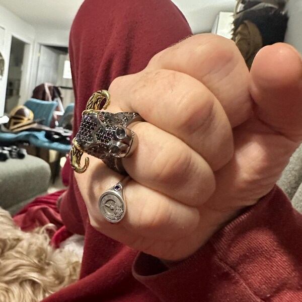 Mighty Bull Head Ring for Men's, Black Diamond Ring, Biker Punk Jewelry ...