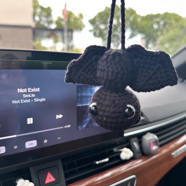 Goth Car Accessory Bat Plush Rear View Mirror Accessory for Women, Men ...