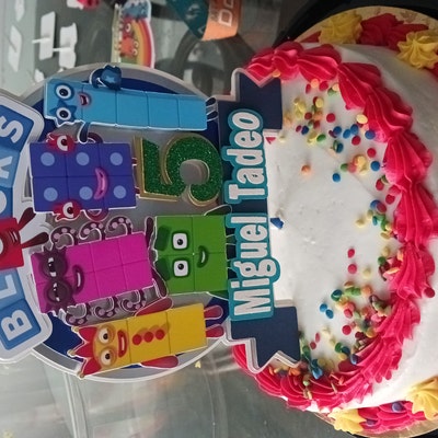 Number Blocks Cake Topper, Number Blocks, Number Blocks Party, Number ...
