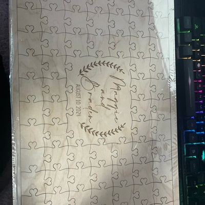 Puzzle Guest Book, Wooden Guest Book, Wedding Puzzle, Heart Guest Book ...