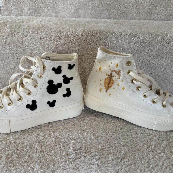 Custom Embroidered Converse High Tops, Custom Shoes Taylor 1970 ...