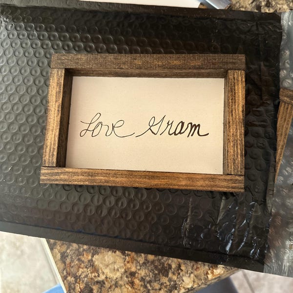 Actual Handwriting Gift Engraved Memorial Gift Custom Handwriting Sign ...