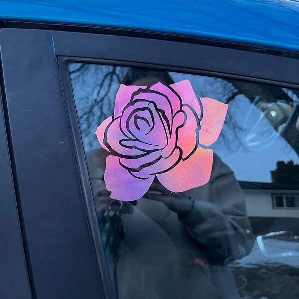 Rose Car Window Sticker [die-cut Vinyl Decal] - Etsy