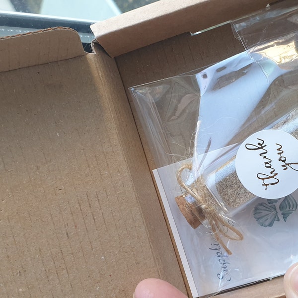 Handmade Mini Beach Sand Bottle, Beach in a Bottle Cork Sea Glass Shell ...