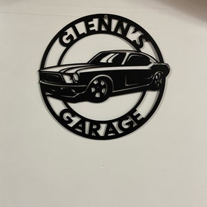 Personalized Metal Car Sign, Car Signs for Garage, Car Name Sign ...