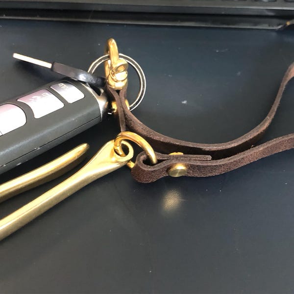 077heavy Duty Genuine Leather Keys Fob,vegetable Tanned Cowhide,italian ...