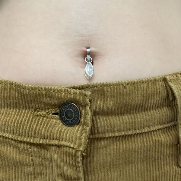 Design Your Own Belly Button Ring With Sterling Silver Sapphire Blue Cz ...
