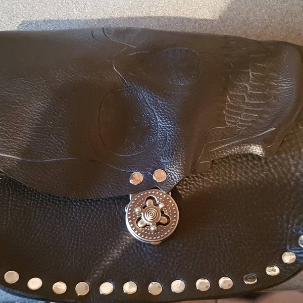 Human Skull Purse, Realistic Human Skull, Biker Bag, Cross Body Bag ...