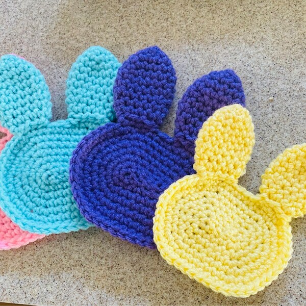 Crochet PATTERN: Minimalist Bunny Coaster| Easter Table Decor|instant ...