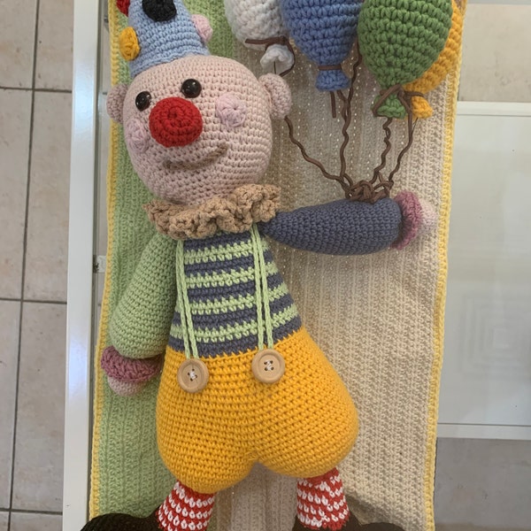 Amigurumi Clown Pattern - Chatterbox the Clown - Crochet Clown Doll ...