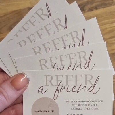Logo Refer a Friend Loyalty Cards for Small Businesses Printed ...