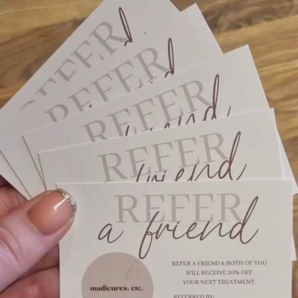 Logo Refer a Friend Loyalty Cards for Small Businesses - Printed ...