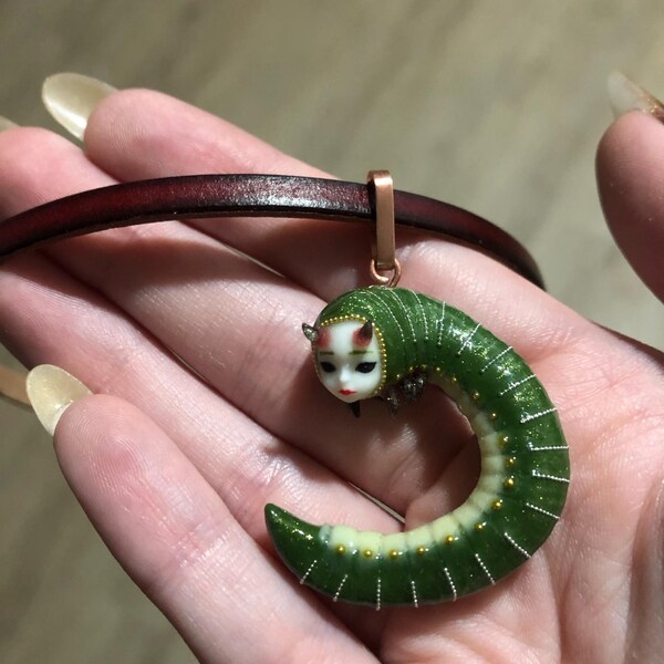 Caterpillar Pendant Larva Worm Maggot Butterfly Pupa Fantastic Insect ...